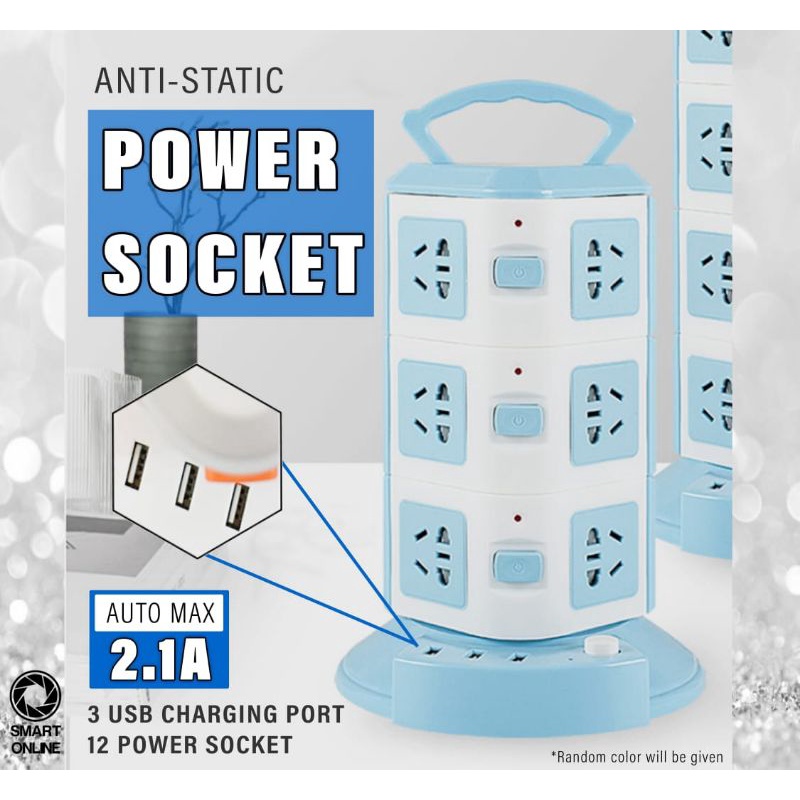 ( READY STOCK ) MULTI-FUNCTION VERTICAL POWER SOCKET WITH USB STEREO ...