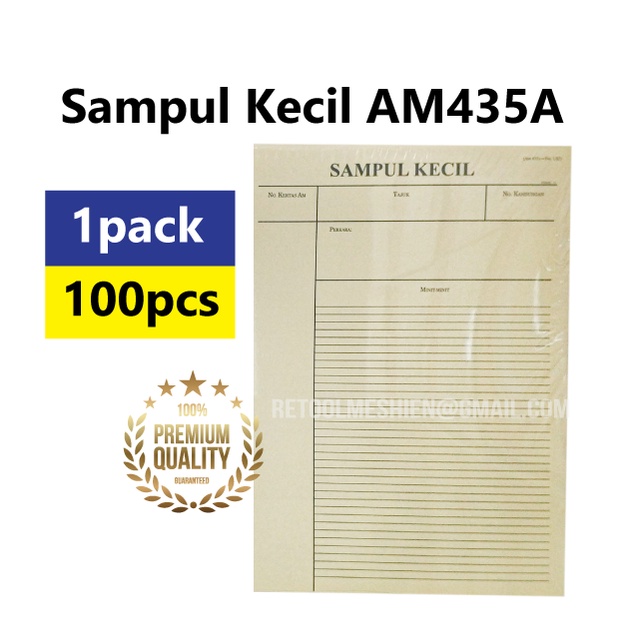 Sampul Kecil Kuning Am435a 100spack Bagi Kegunaan Pejabatfor Office Use Am 435a Shopee Malaysia 