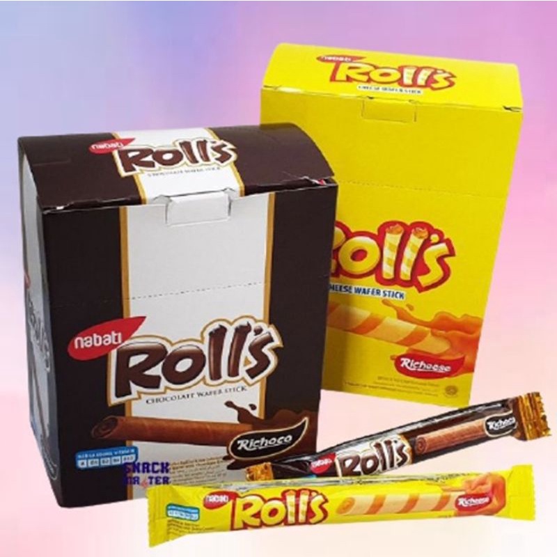 [20PCS] NABATI ROLLS WAFER STICK BOX 6G (CHEESE / CHOCOLATE) BISKUT ...