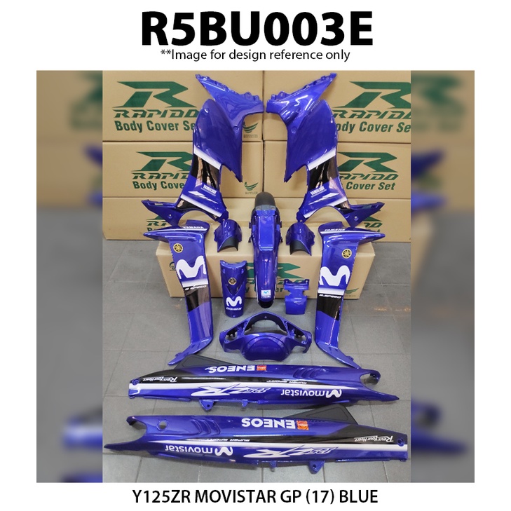 Cover Set Rapido Y125ZR Yamaha Movistar GP (17) Blue Ysuku Y125 ...