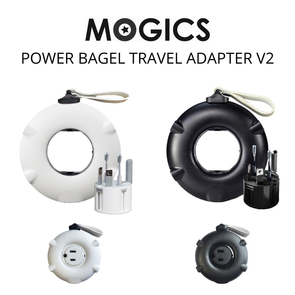 Mogics Power Bagel Travel Adaptor V2 - The World’s First Travel Power ...