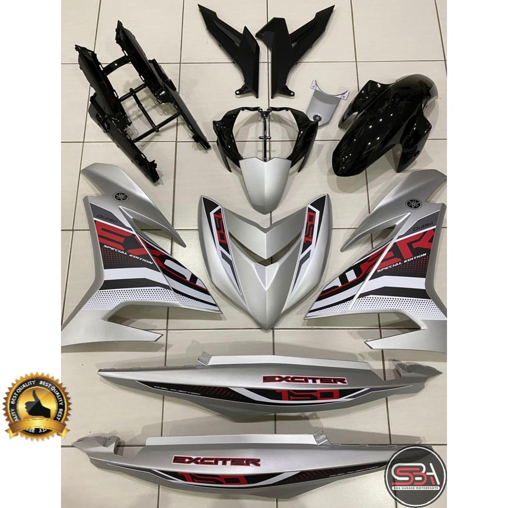 YAMAHA BODYSET Y15 YSUKU Y15ZR V1 V2 EXCITER 2021 NEW DESIGN SPECIAL EDITION SILVER STRIPE TANAM ...
