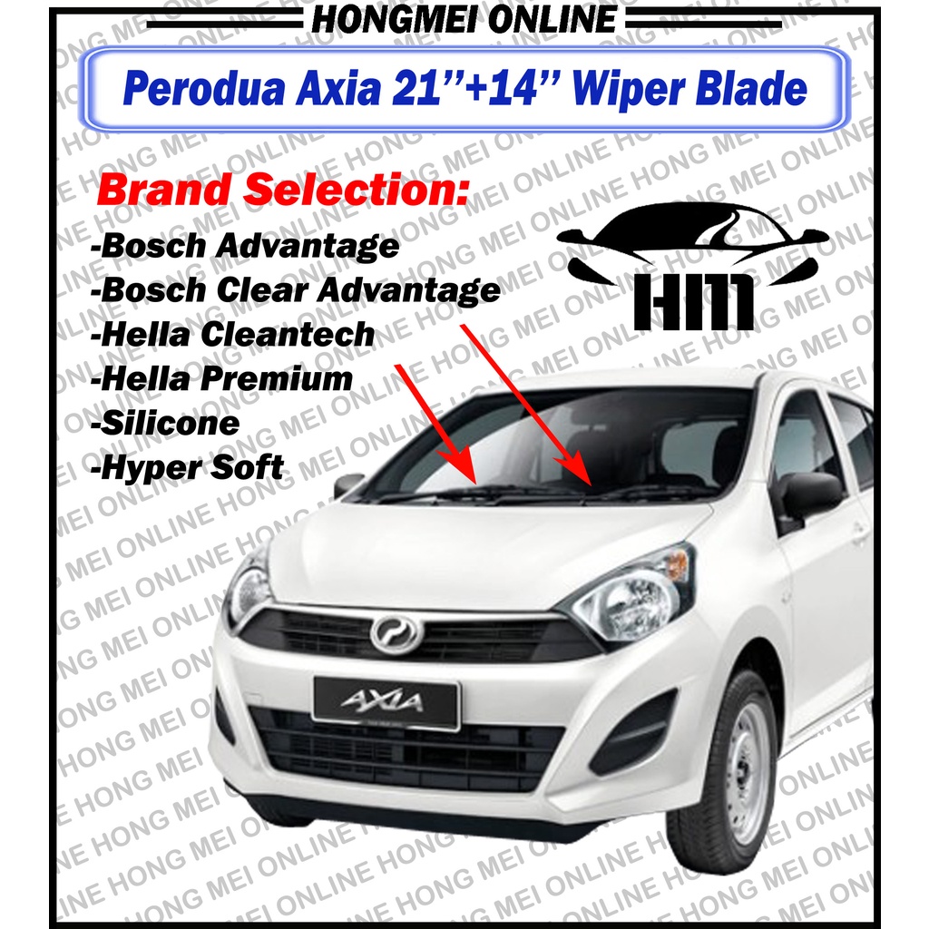 Perodua Axia Wiper Blade 14''+21'' (1 pair) | Shopee Malaysia