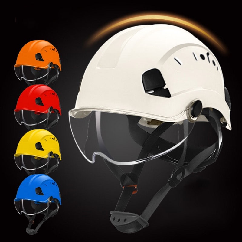 Safety Helmet With Goggles Construction Hard Hat High Quality ABS ...