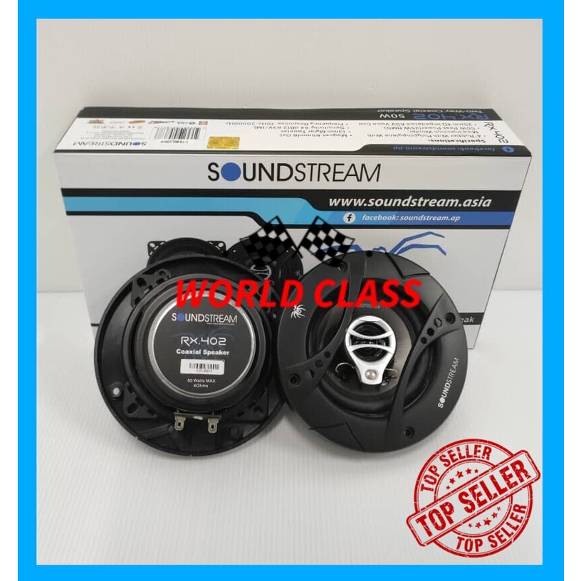 SOUNDSTREAM AUTO REFLEX SERIES 4INCH FULL RANGE SPEAKER RX.402 WITH ...