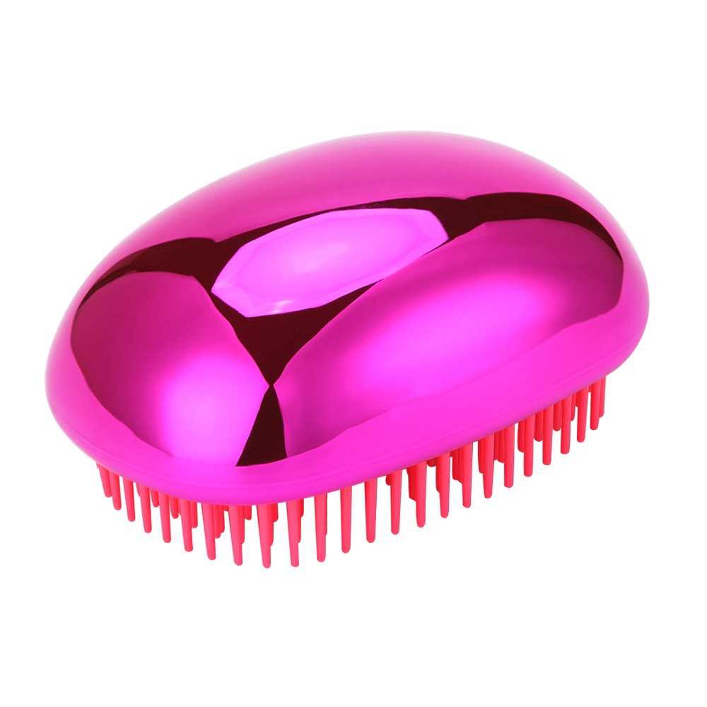 Detangling Comb Egg Shape Hairbrush (Rose Red) | Shopee Malaysia