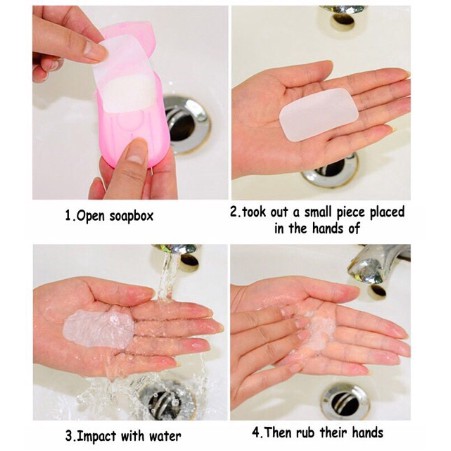 【Ready Stock】20pcs/Box Sabun Kertas Mini Travel Paper Soap Sheets ...