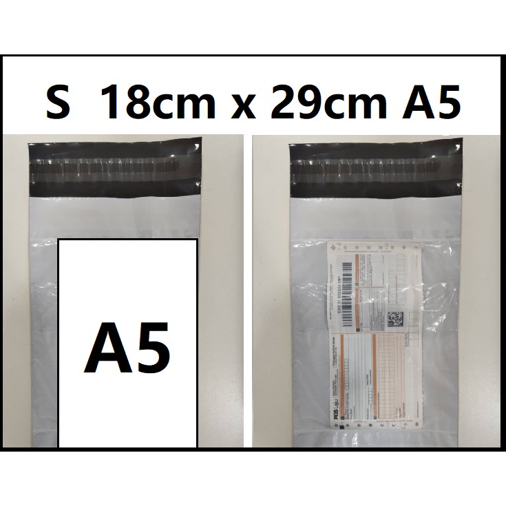 🔥 A5 18cm x 29cm 50pcs Courier Flyer Bag With Consignment Pocket Parcel Packaging Plastic Bag ...