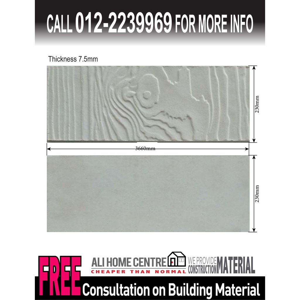 *Value to BUY_Shera Plank/Papan Manis _ 7.5mm(Thick) x 230mm(height) x ...