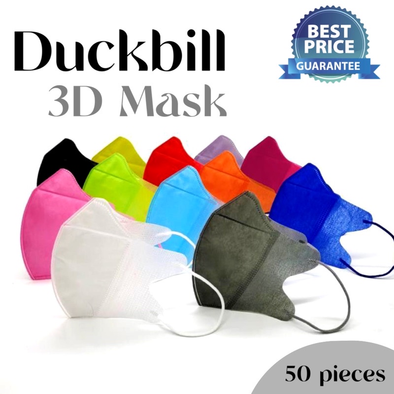 [50pcs] Adult Duckbill Disposable face mask 3D 4D 5D 6D mask dewasa ...