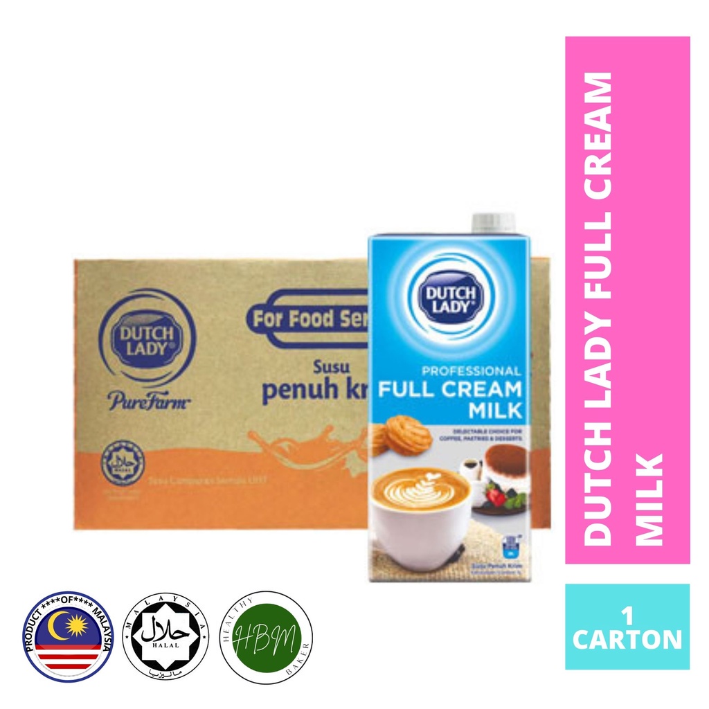 Dutch Lady UHT Professional Full Cream Milk 12 x 1 Liter | Shopee Malaysia