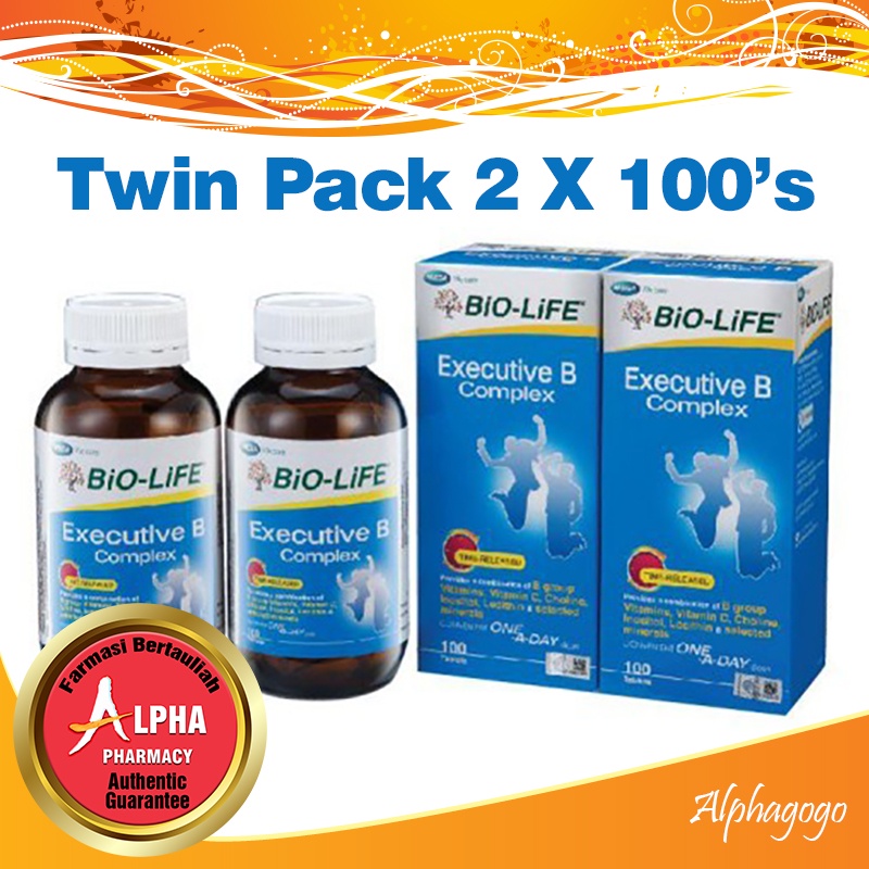 Bio-Life Executive B Complex (100 Tablets/ 2 X 100 Tablets) | Shopee ...