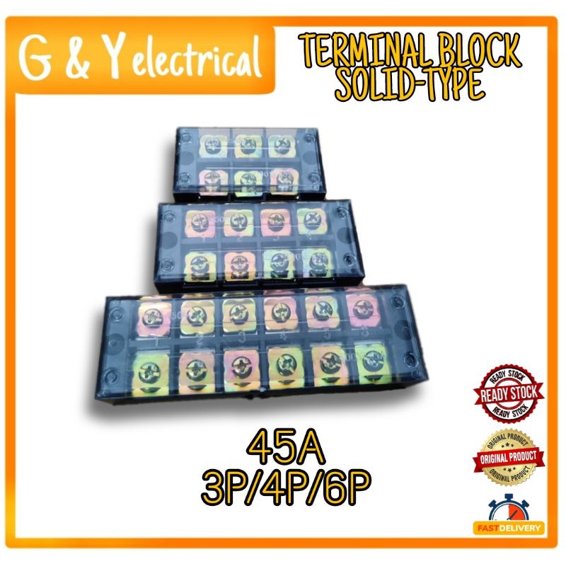 Terminal Block Solid-Type TB4503 / TB4504 / 4506 | Shopee Malaysia