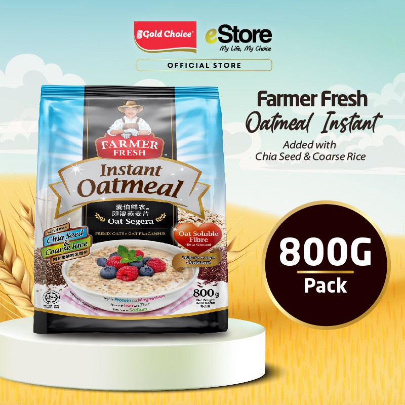 FARMER FRESH Oatmeal Instant With Chia Seed (800g) | Shopee Malaysia