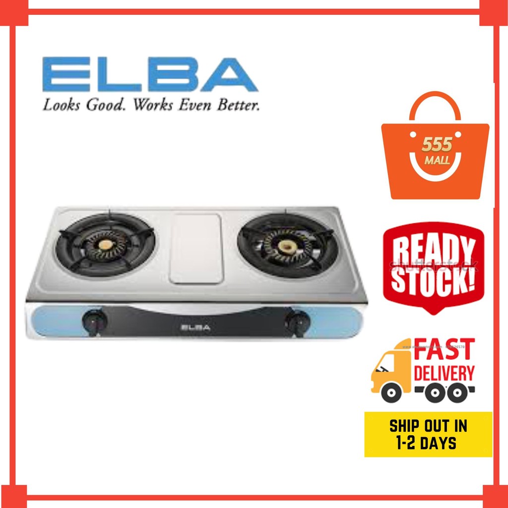Elba Dapur Burner Gas Stove With Stainless Steel Body Egs F7112ss I