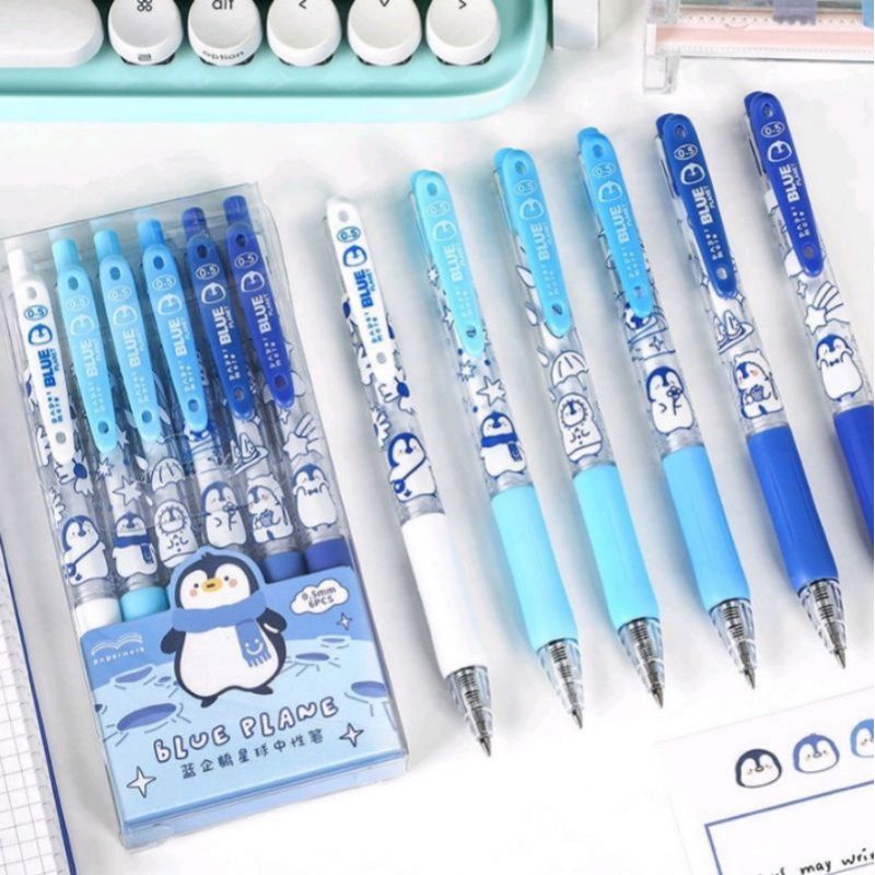 🇲🇾[Ready Stock]Cute Penguin Pen Student black pen journaling pen 0.5mm ...