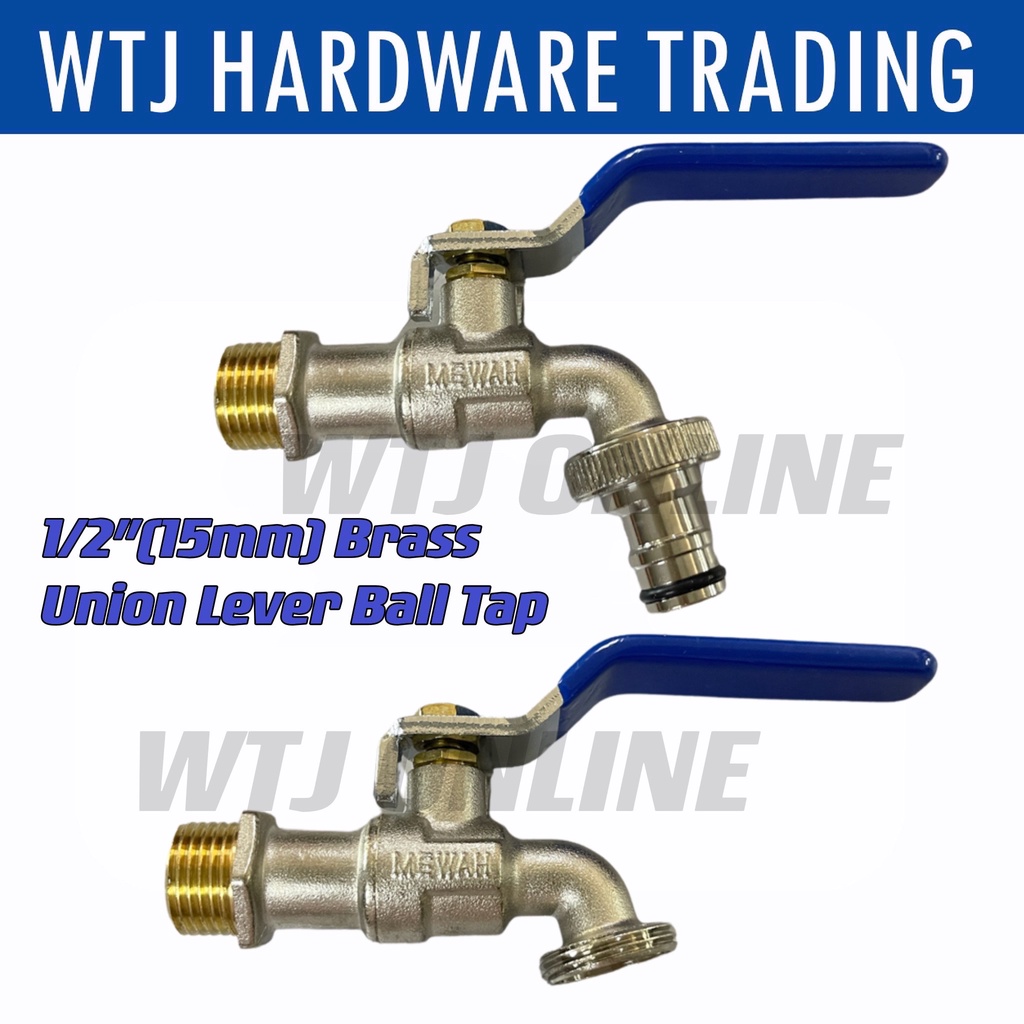 1/2" MEWAH Brass Union Lever Ball Tap / BRASS BALL TAP / WASHING ...