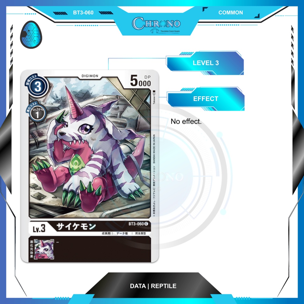 BT3-060 | Psychemon | Common | Digimon Card Single | Chrono TCG | Union Impact | BT3 Black ...