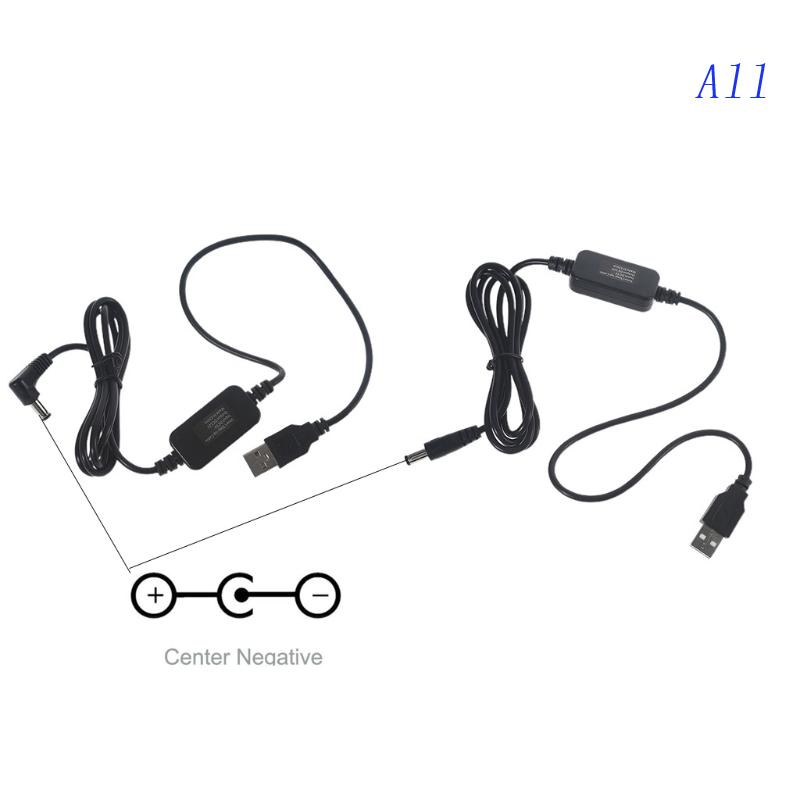 All USB 5V to 9V 5.5x2.1mm Tip Negative Sleeve Positive USB to 9V Power ...