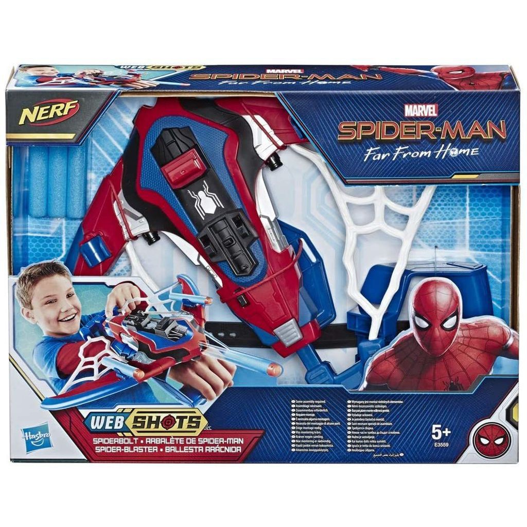 Marvel Spider-Man Web Shots Spiderbolt - NERF Powered Blaster Toy ...