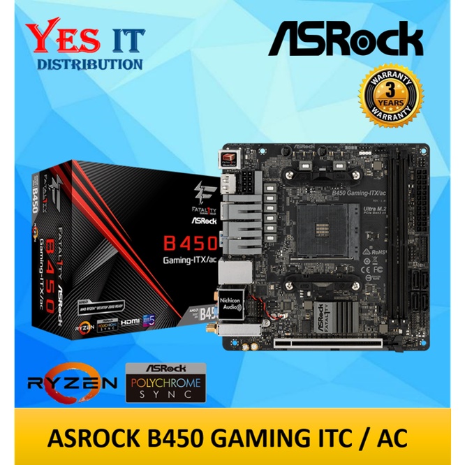 ASROCK B450 GAMING ITC / AC AM4 MOTHERBOARD | Shopee Malaysia