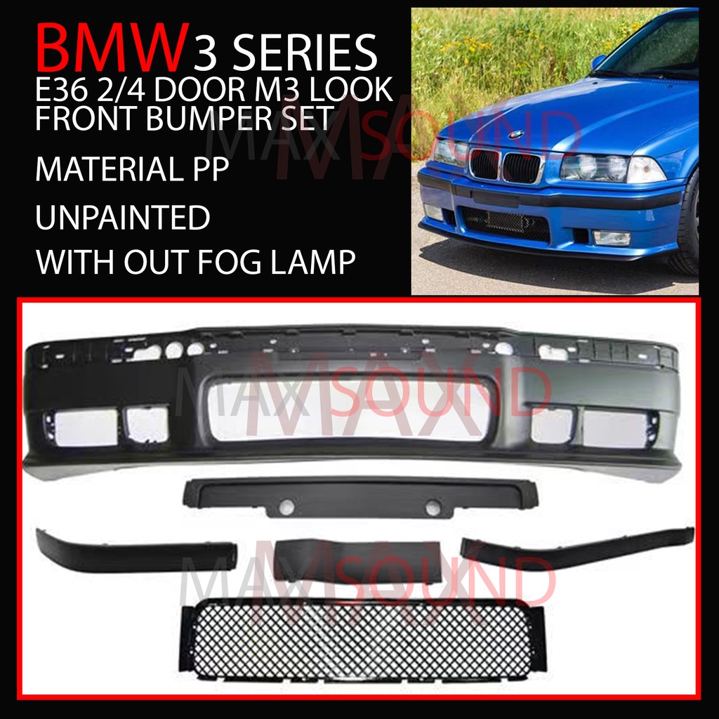BMW E36 M3 M SPORT 3SERIES COUPE 2/4 DOOR M3 LOOK SET FRONT BUMPER SIDE ...