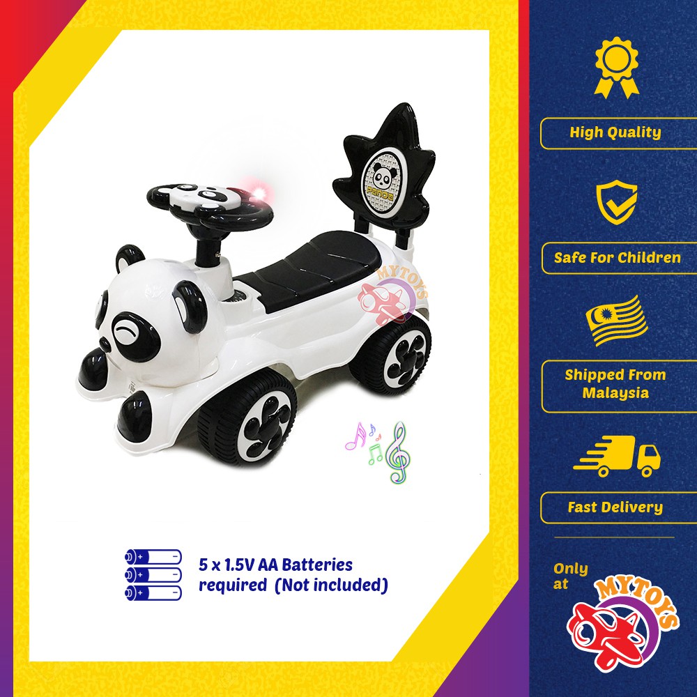 Panda Baby Stroller Battery Operated Ride-On Touch Sensor with Lights ...