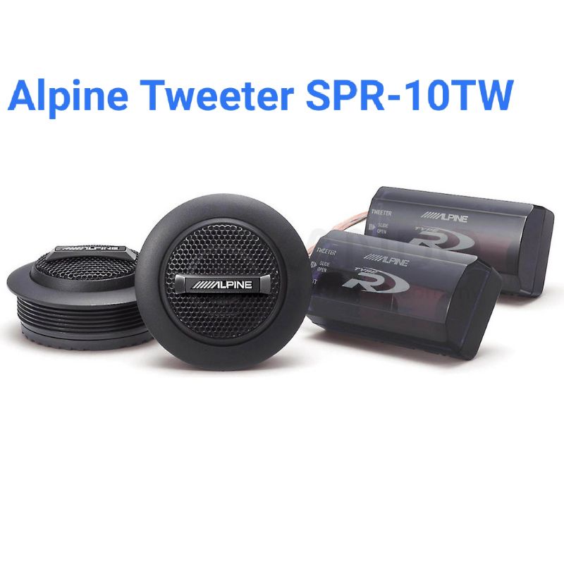 Alpine Tweeter SPR-10TW Type-R Silk Dome Tweeter with Crossover Car ...