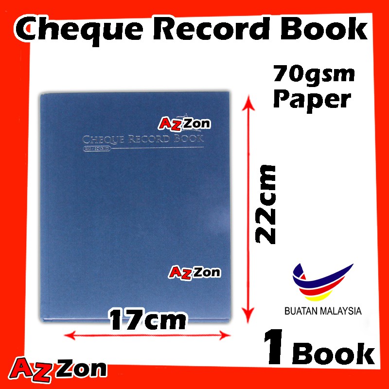 Cheque Record Book Buku Record Bank Cek 支票记录簿 | Shopee Malaysia