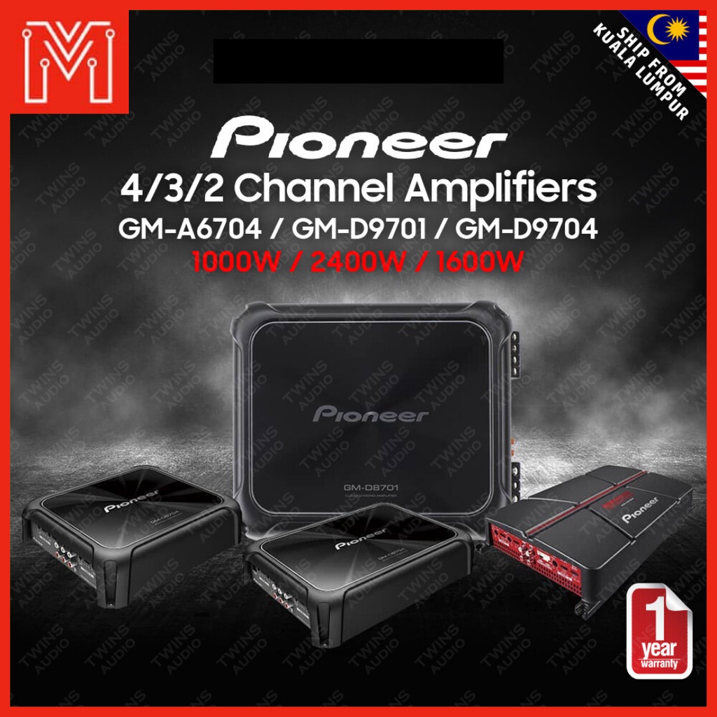 PIONEER Car Amplifier GM-A6704 / GM-D9701 / GM-D9704 Class D /Mono ...