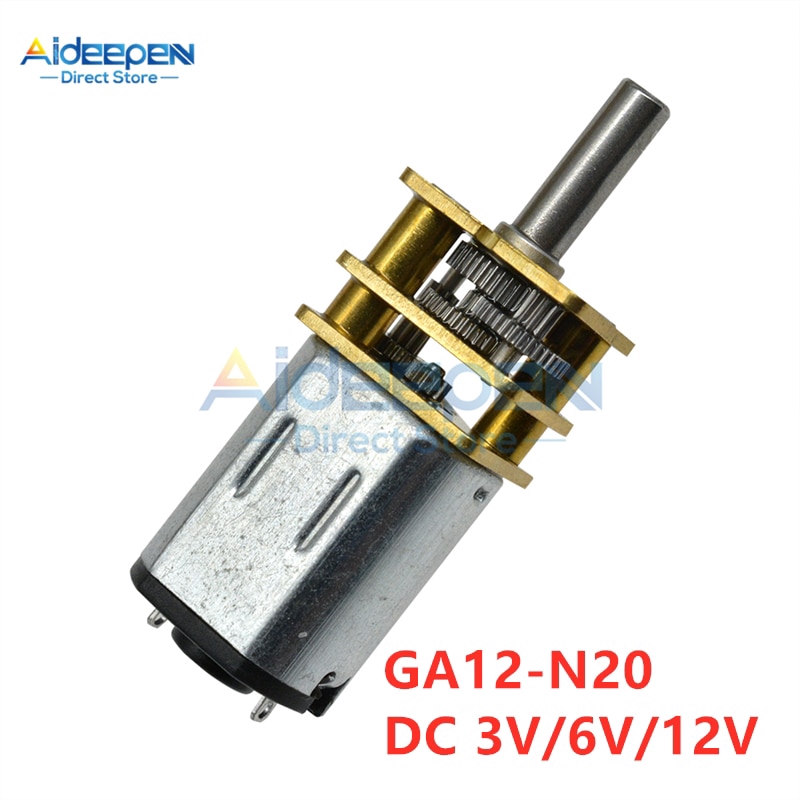 GA12-N20 DC 3V/6V/12V Micro Metal Gear Motor Gear Wheel Gear Motor ...