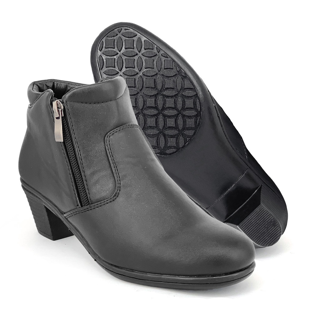 Faux Leather FBA631M1 Comfort Women Ankle Boots/Kasut Kulit Pejabat ...