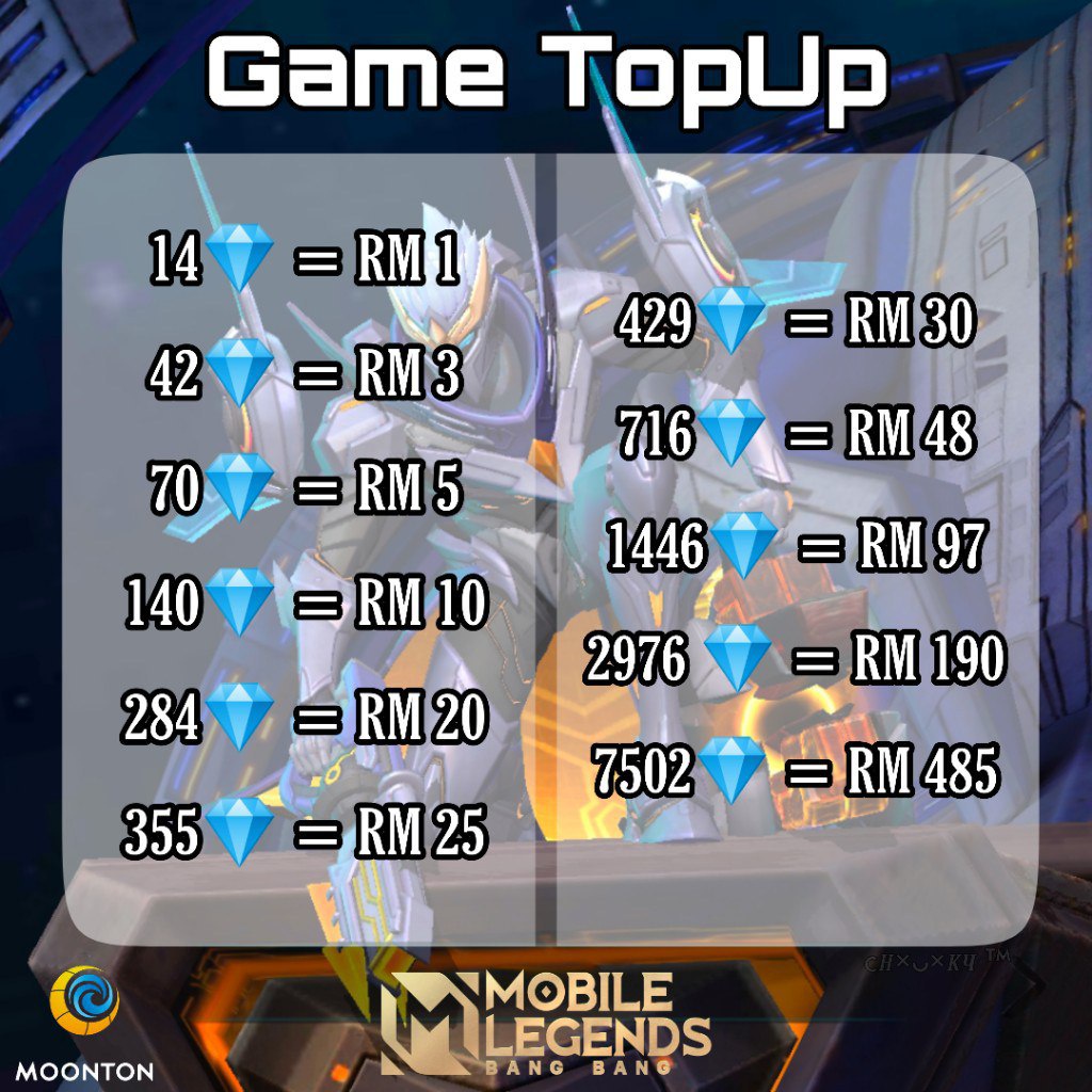 MOBILE LEGENDS DIAMOND TOPUP !! SMALL SIZE !! | Shopee Malaysia