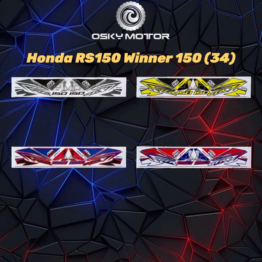 Honda RS150 Winner 150 (34) Body Sticker - Silver / Black / Red / Blue ...
