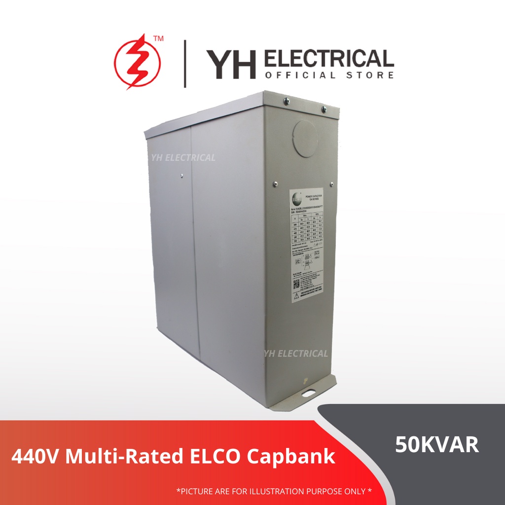 ELCO BOX Capacitor 3P 50 kVar 440V Multi-Rated Capbank | Shopee Malaysia