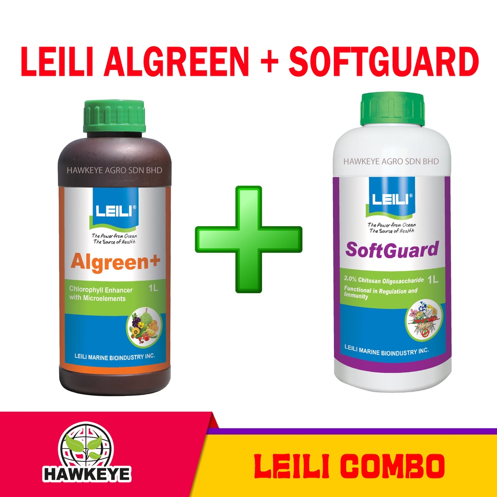 Leili Combo - Leili Algreen 1L + Leili Softguard 1L High Grade Seaweed ...