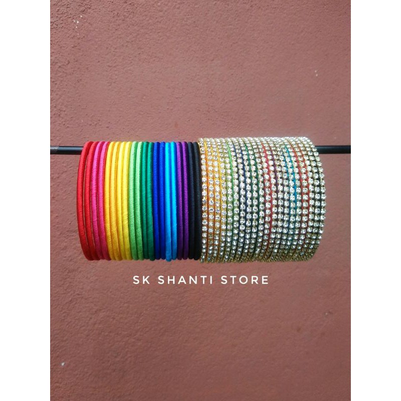 Mix rainbow set of handmade designer bangles valayal | Shopee Malaysia