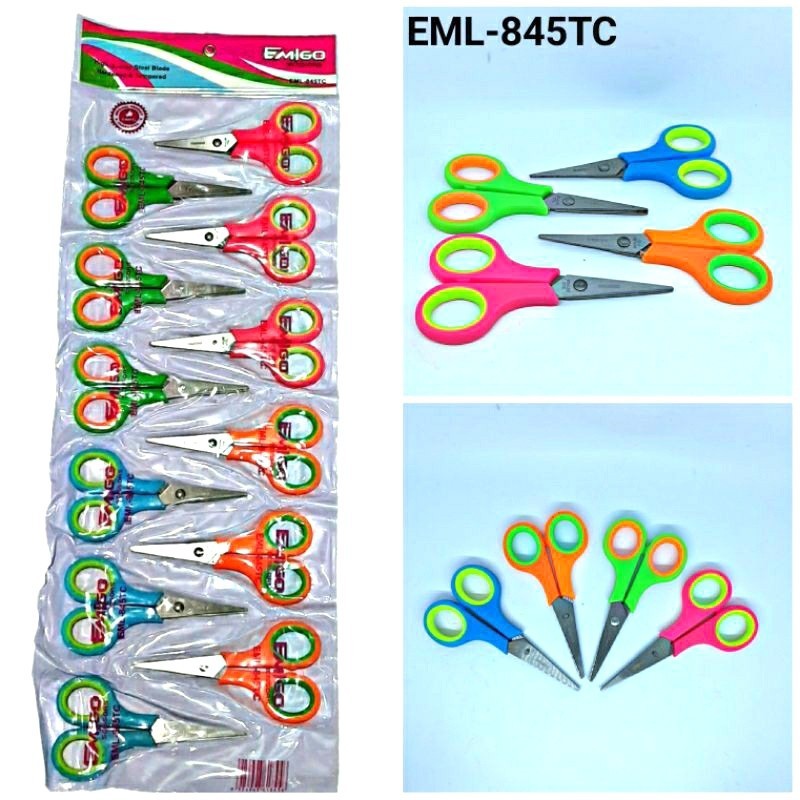 Emigo EML-845TC Color Scissors / Small Color Paper Scissors | Shopee ...