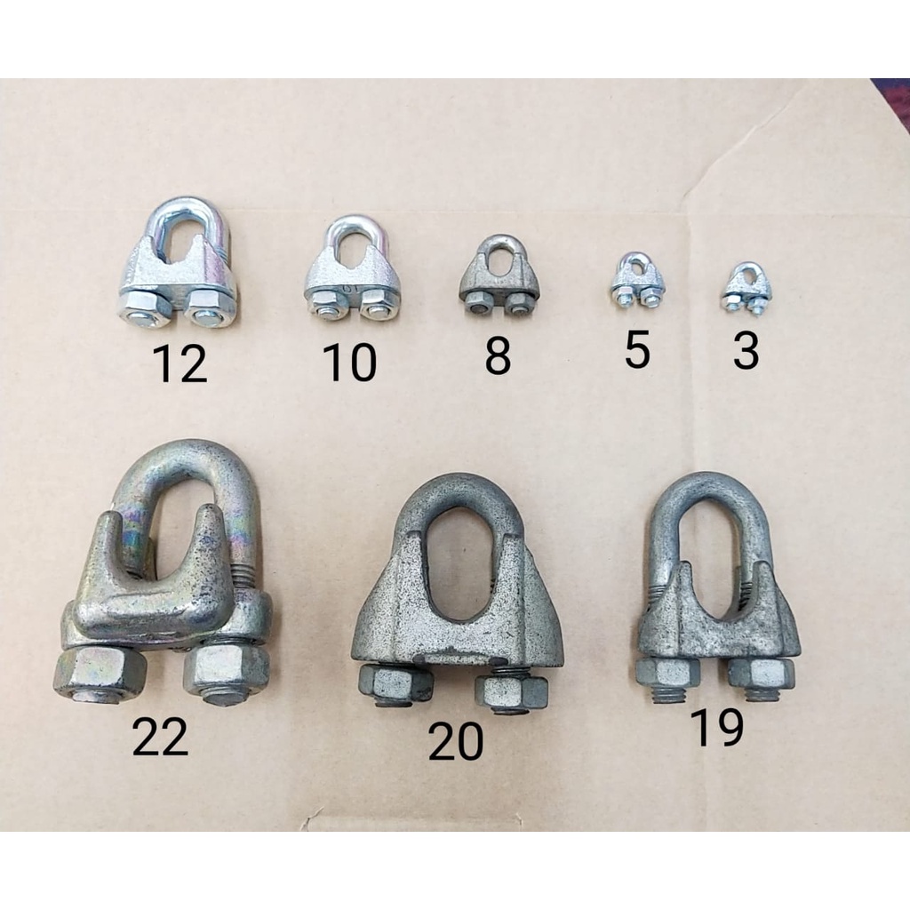 Galvanised Wire Rope Clip / Galvanised Cable Clamp | Shopee Malaysia