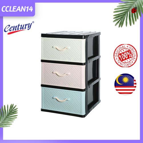 ECB1430MC CENTURY DRAWER MULTI COLOUR 3 TIER | Shopee Malaysia