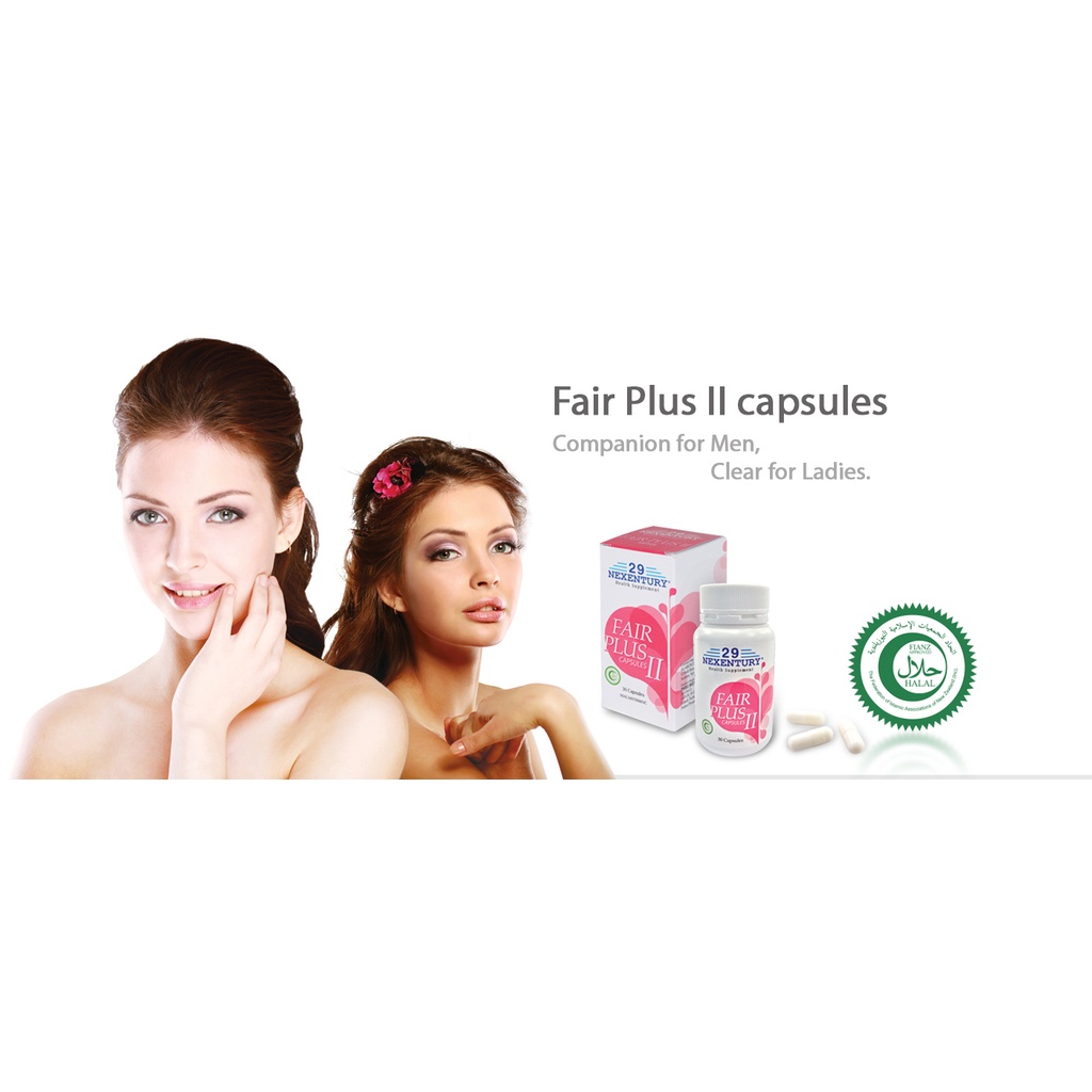 Fair plus ii Capsules Whitening 29 Nexentury | Shopee Malaysia