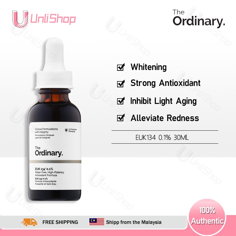 The Ordinary EUK134 0.1% Serum & Essence,free radicals,brightening ...