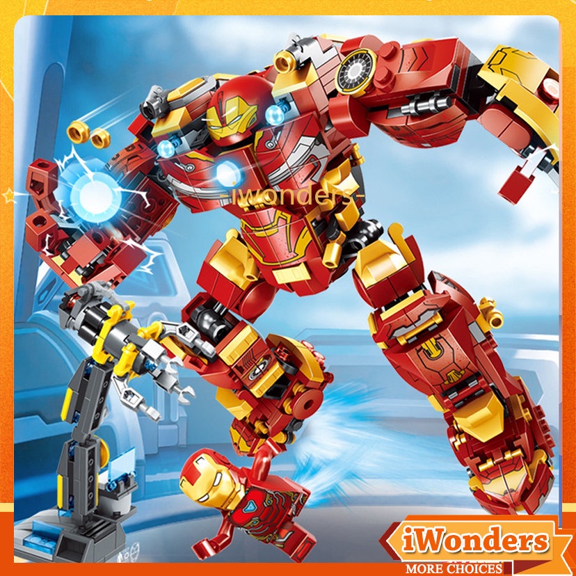 Iron Man Hulkbuster MK44 Building Blocks Superhero Tony Stark and ...