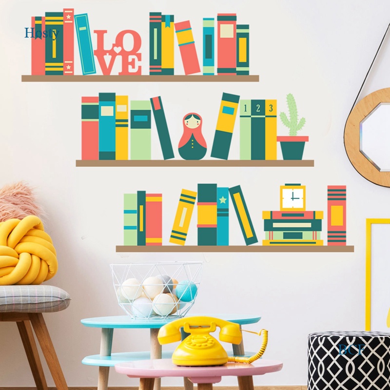 Hosty Open Book Fly Birds Wall Sticker Library Classroom Reading Book ...