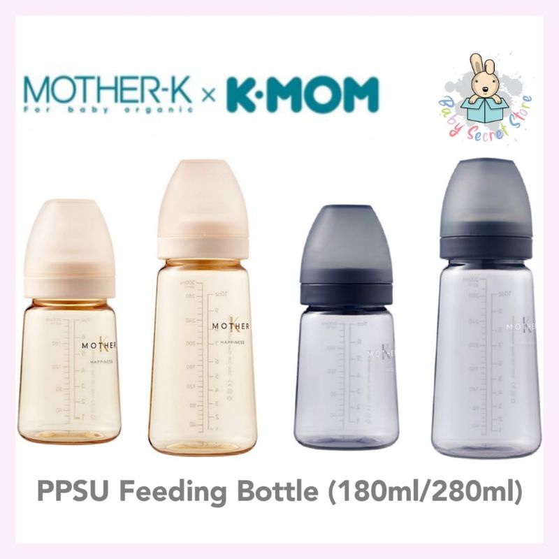 K-Mom Mother-K PPSU Baby Bottle 4th Gen With Nipple (180ml/280ml)/Nipple Teat | Shopee Malaysia