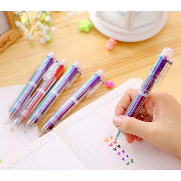 Stationery 6 Colors in 1 Multicolor Ballpoint Pen For Home ,School and ...