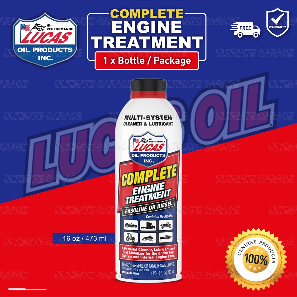 LUCAS Oil Complete Engine Treatment Gasoline Diesel Multi-System ...