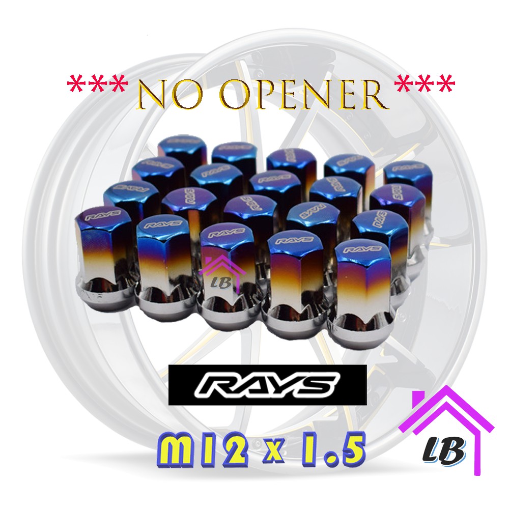 Rays Lock Nut Wheel Nut Sport Rim Skru Tayar Kereta Tayar Screw Rim Nut ...