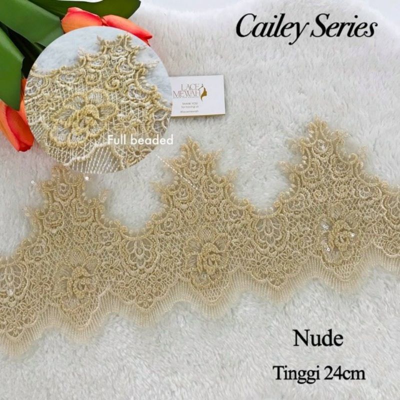 BORDER LACE FULL BEADED EXCLUSIVE | Shopee Malaysia
