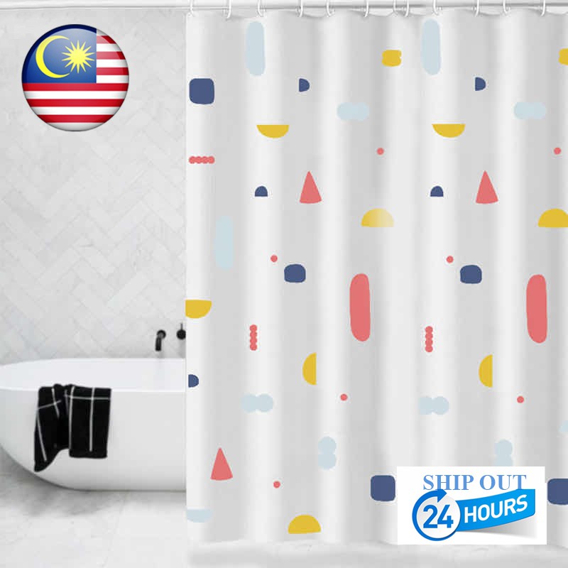Peva Kain Langsir Kalis Air Bilik Mandi Waterproof Shower Curtain